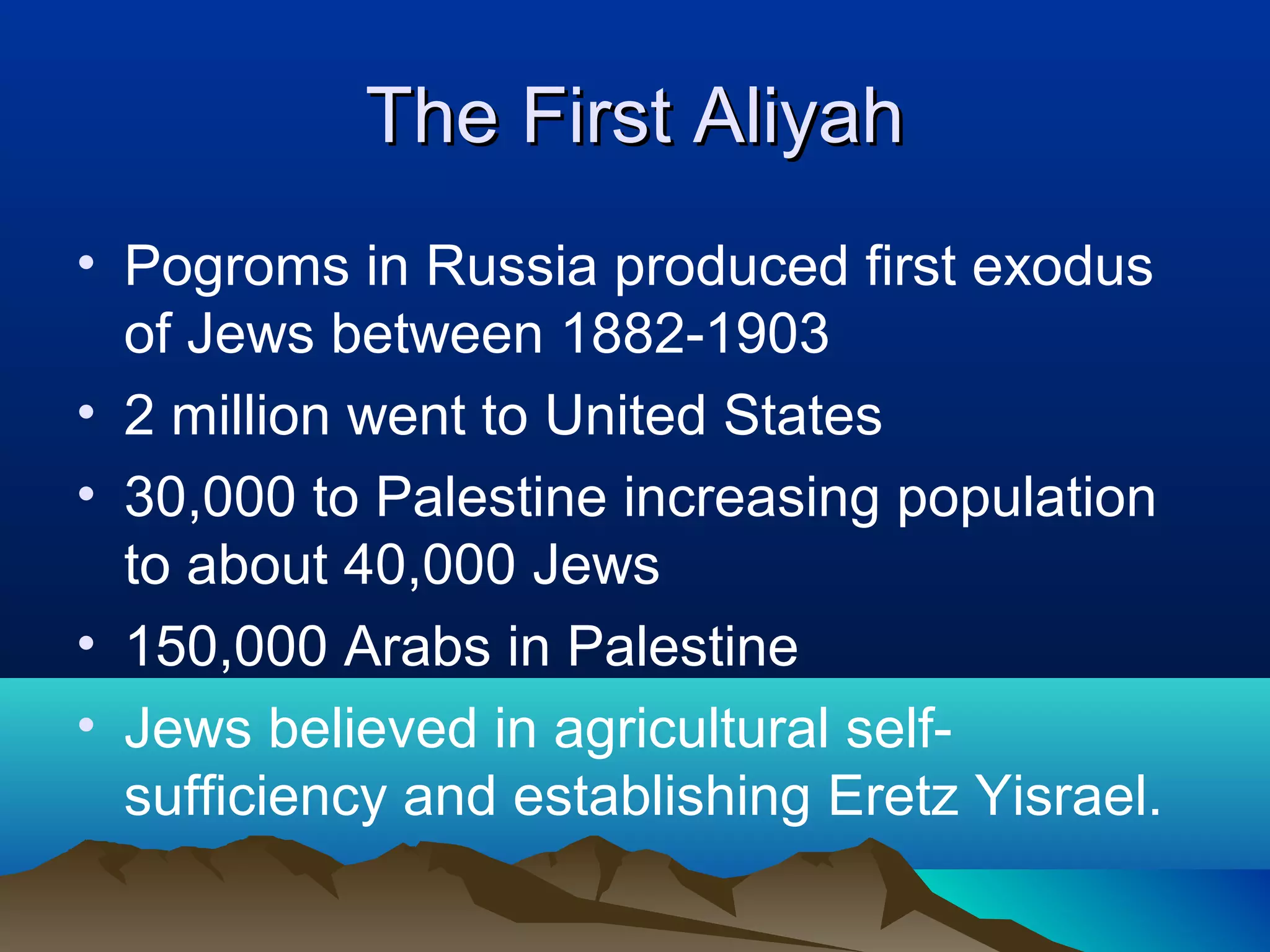 Arab israeli conflict 1880 1948 | PPT
