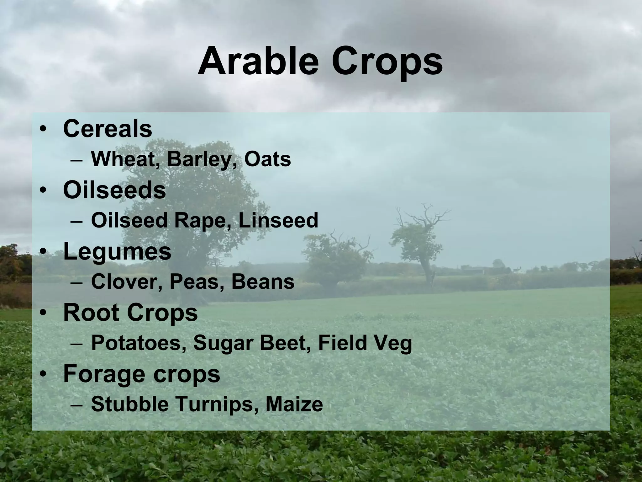 Arable farming | PPT | Agriculture | Industries