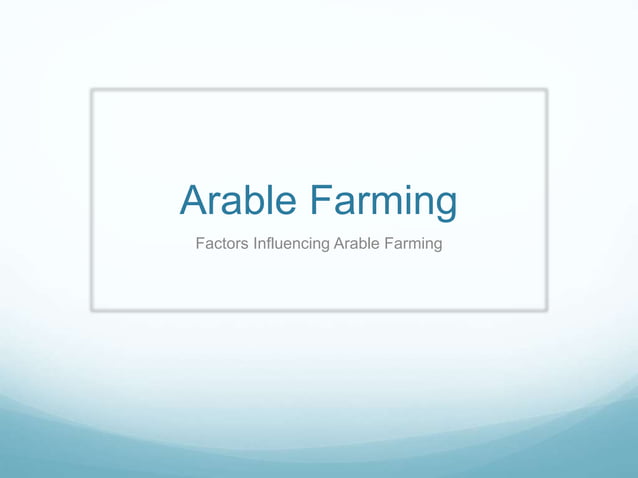 Arable farming | PPT