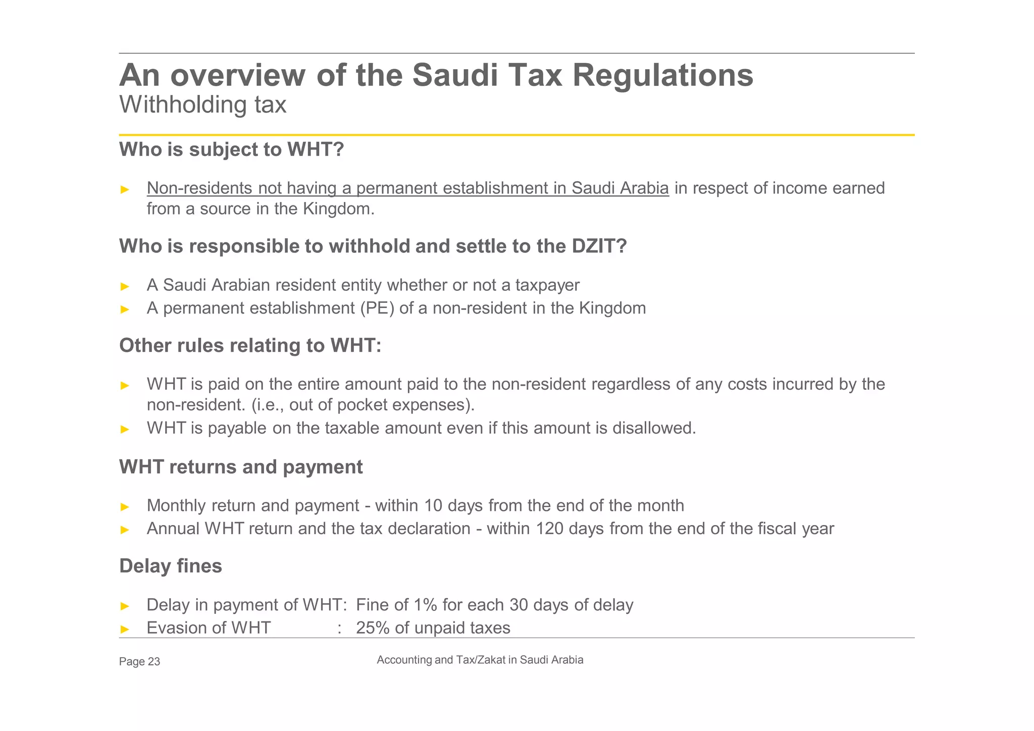 Accounting and Tax/Zakat in Saudi Arabia by Ernst & Young | PDF
