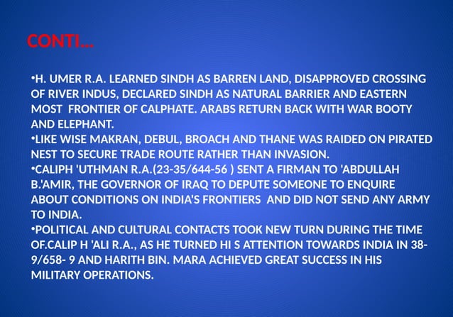 Arrival of Arabs in Ancient India Part I | PPT