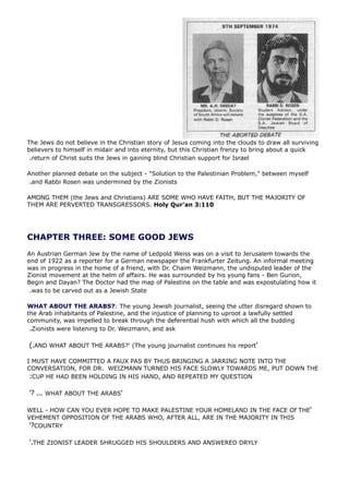 Arabs And Israel Conflict Or Conciliation (Ahmed Deedat) | PDF