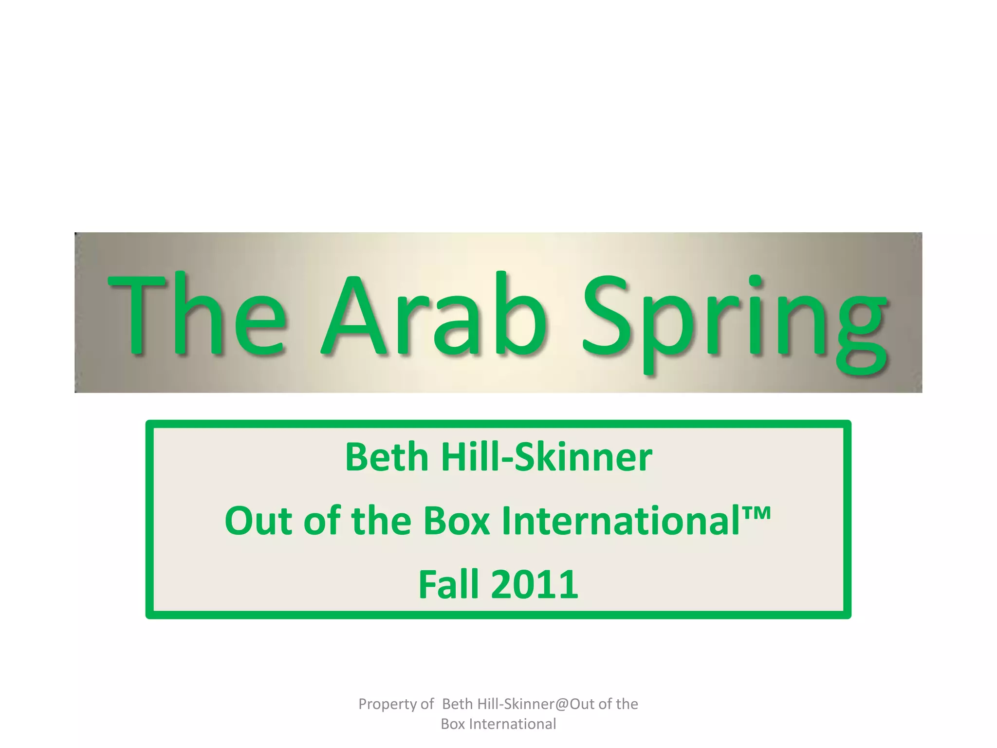 The Arab Spring | PPTX