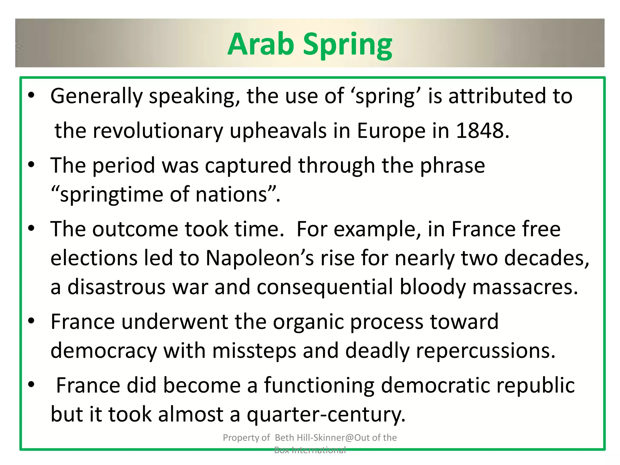 The Arab Spring | PPTX