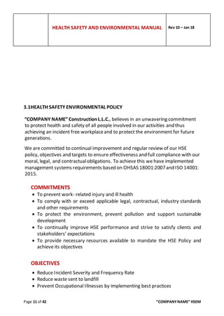 HEALTH, SAFETY AND ENVIRONMENTAL MANUAL | DOCX