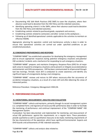 HEALTH, SAFETY AND ENVIRONMENTAL MANUAL | DOCX