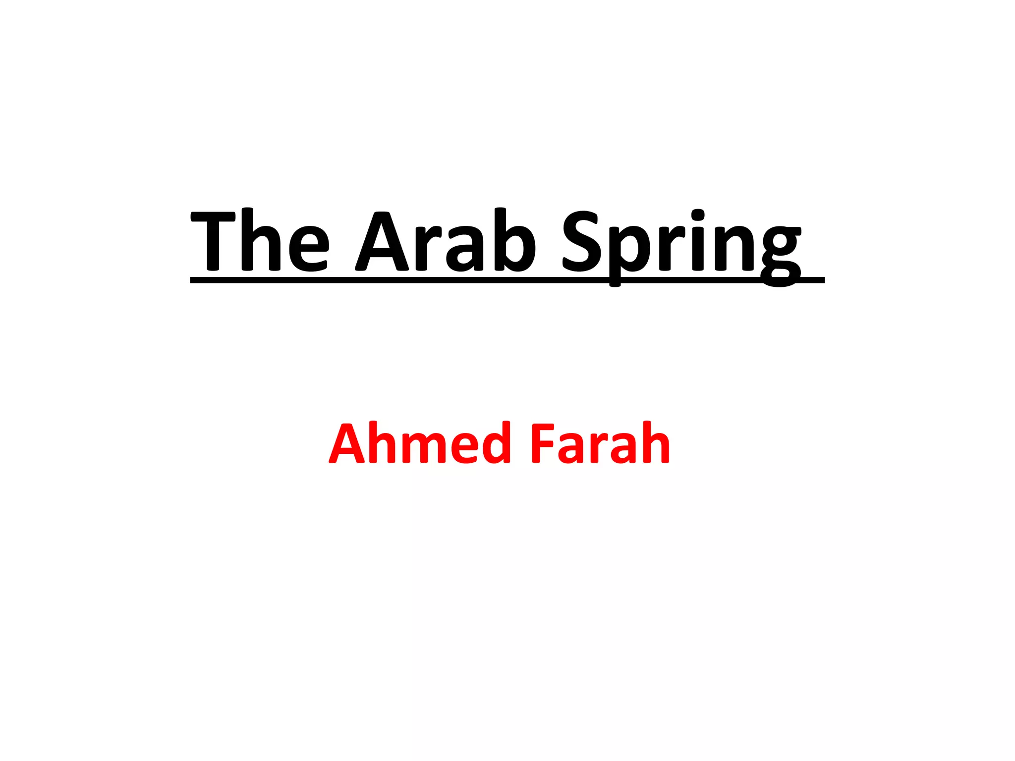 The Arab Spring | PPT