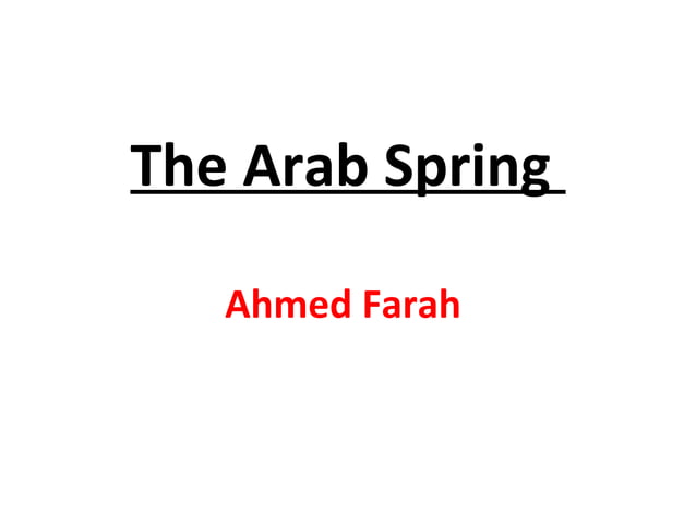 The Arab Spring | PPT