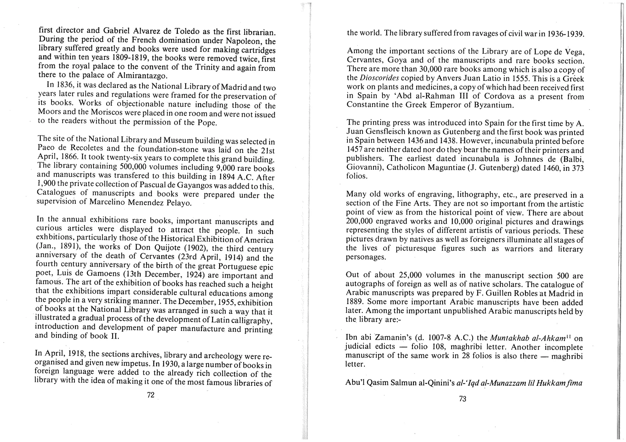 Arab writing and arab libraries imamuddin | PDF