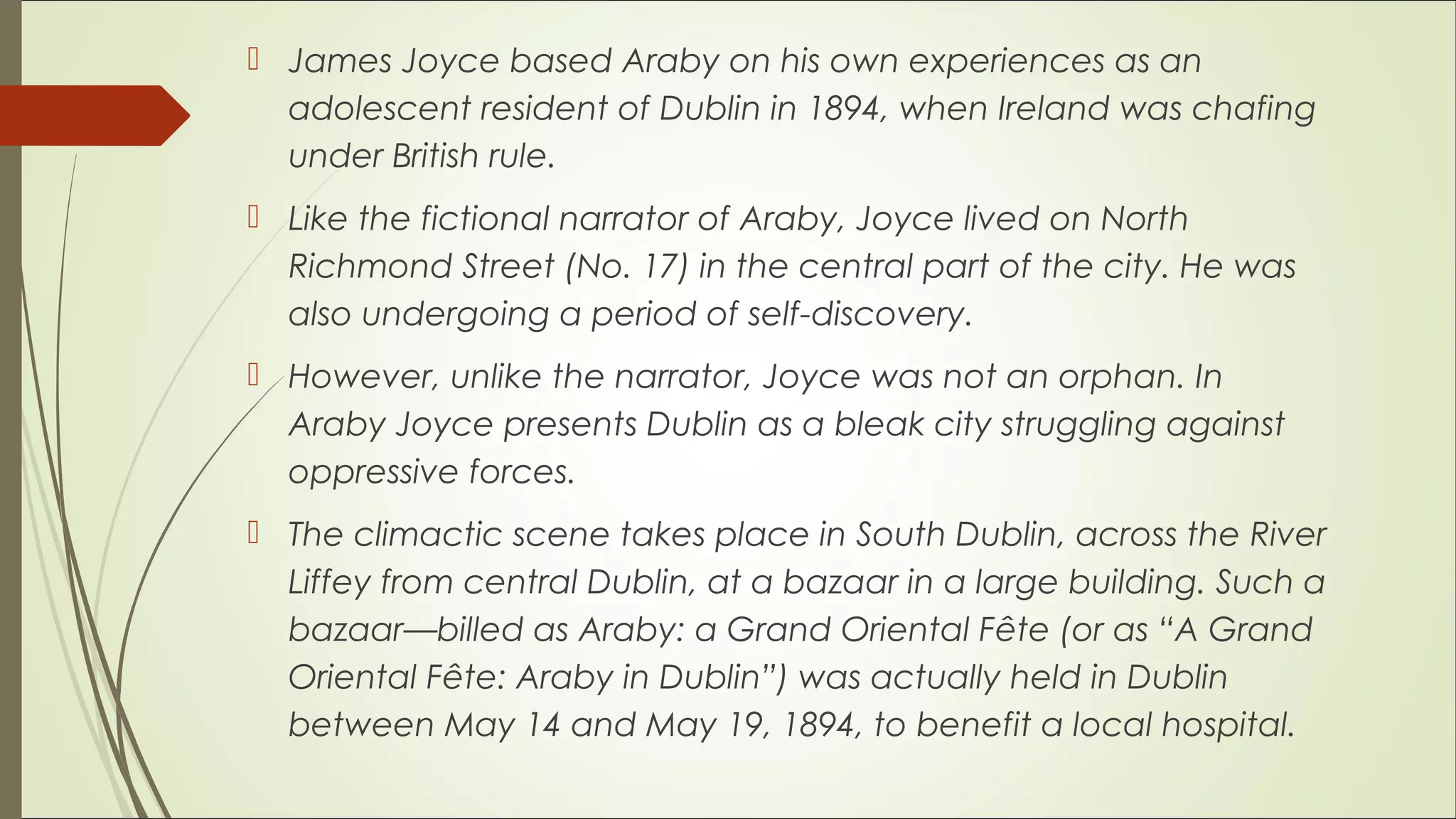 Araby (James Joyce) | PPT