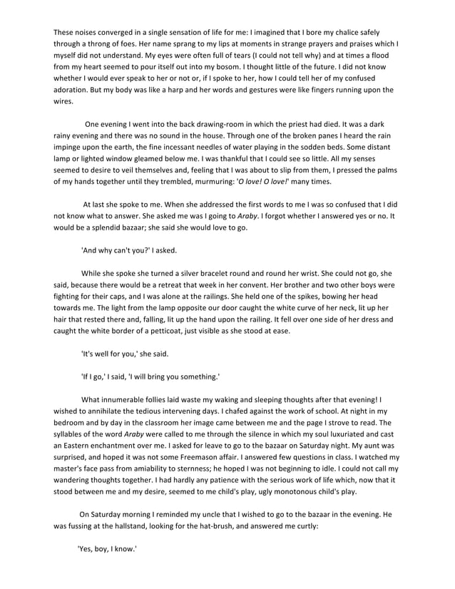 Araby -james joyce | PDF