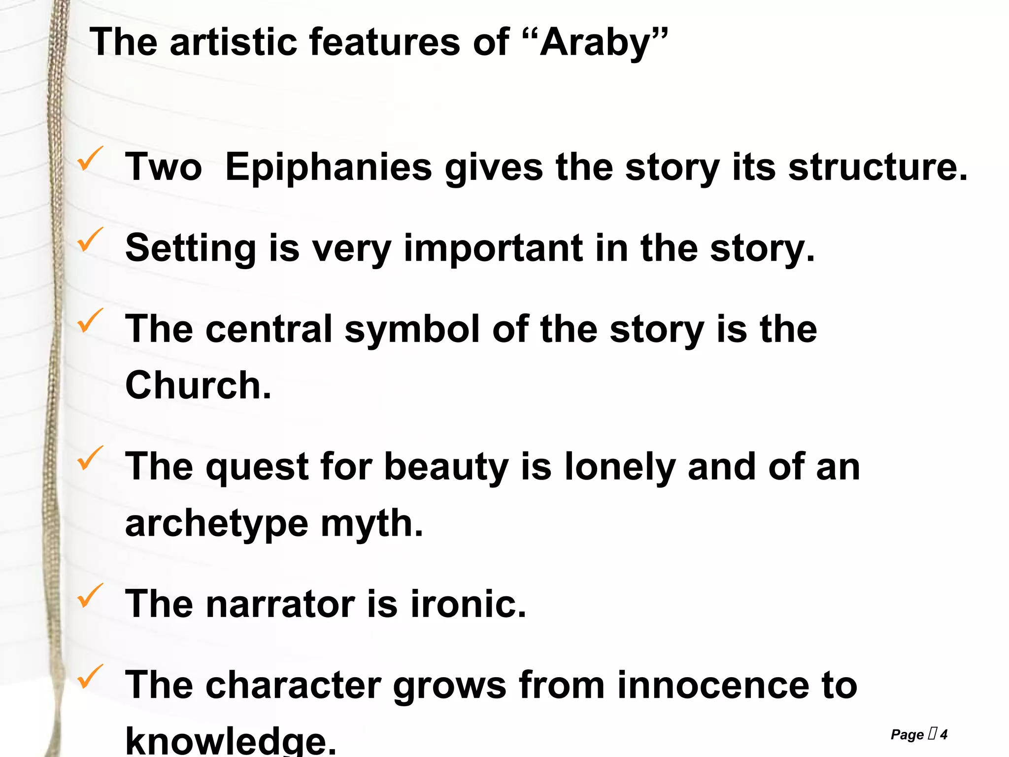 Araby by James Joyce Prepared by Kaushal Desai | PPT
