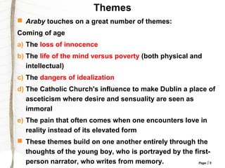 Araby by James Joyce Prepared by Kaushal Desai | PPT