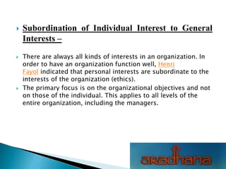 14 principles of management for class 12Aradhana gajendra kochar | PPTX