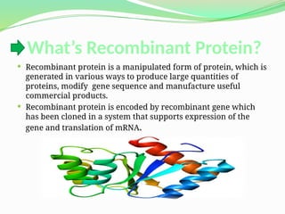 Recombinant protein production in plants | PPTX