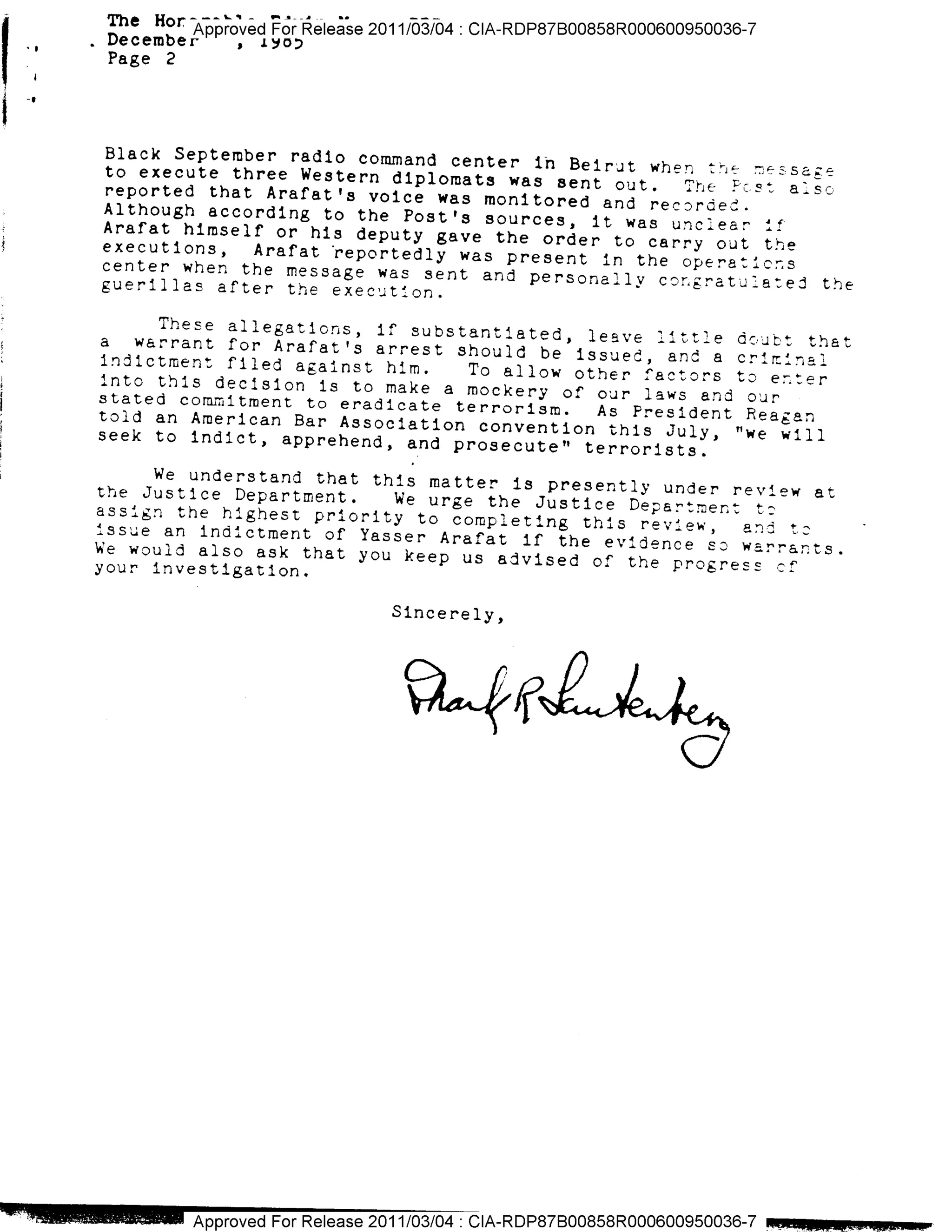 Arafat Ordered Murder of US Ambassador Cleo Noel | PDF
