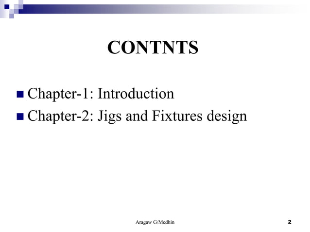 jigs and fixture design lecture note by Aragaw Gebremedhin | PDF ...