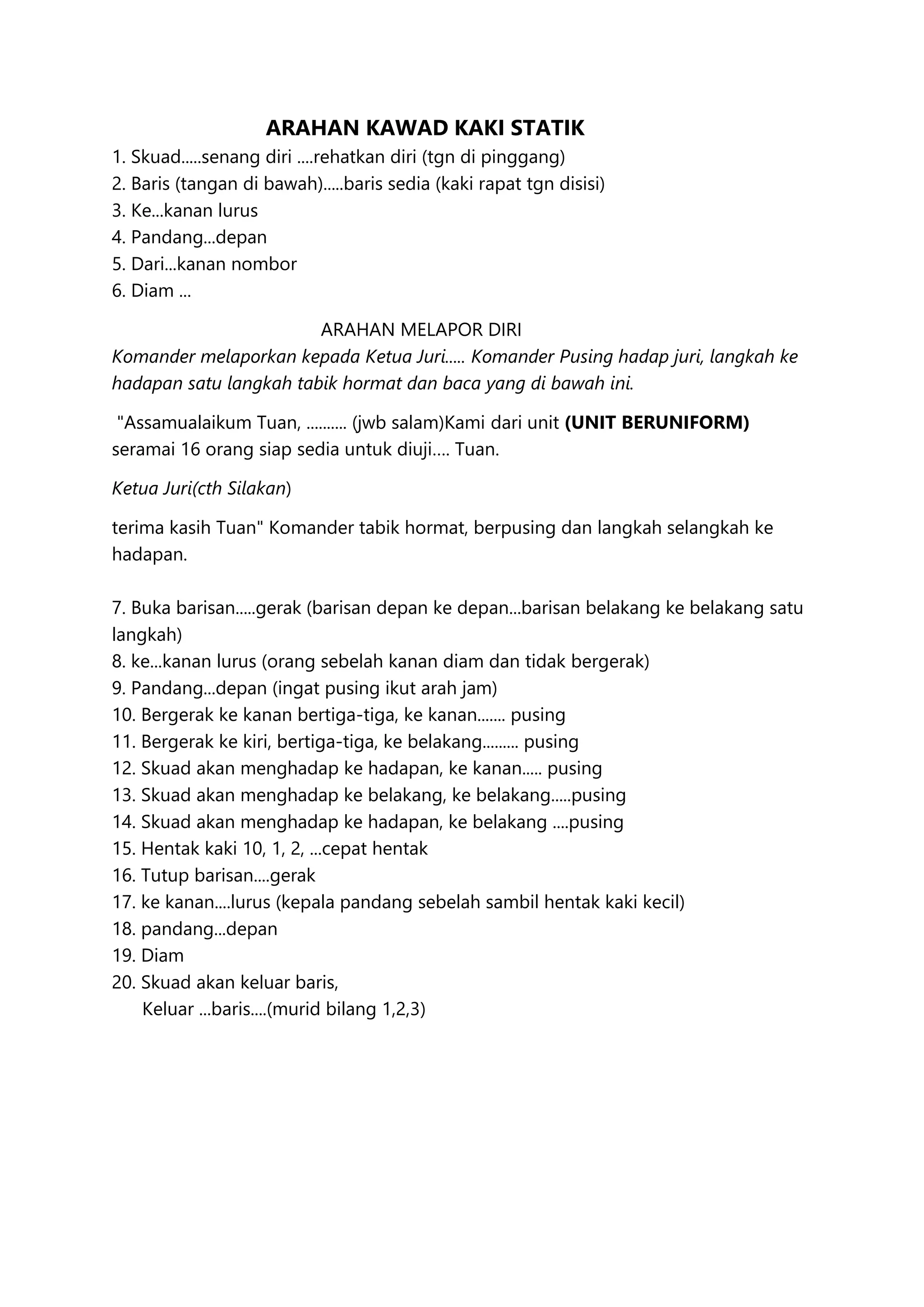 ARAHAN KAWAD KAKI STATIK & PERTOLONGAN CEMAS.pdf