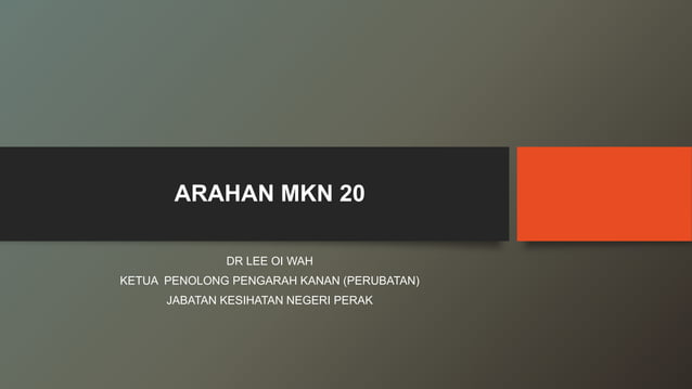 Arahan mkn 20 | PPTX