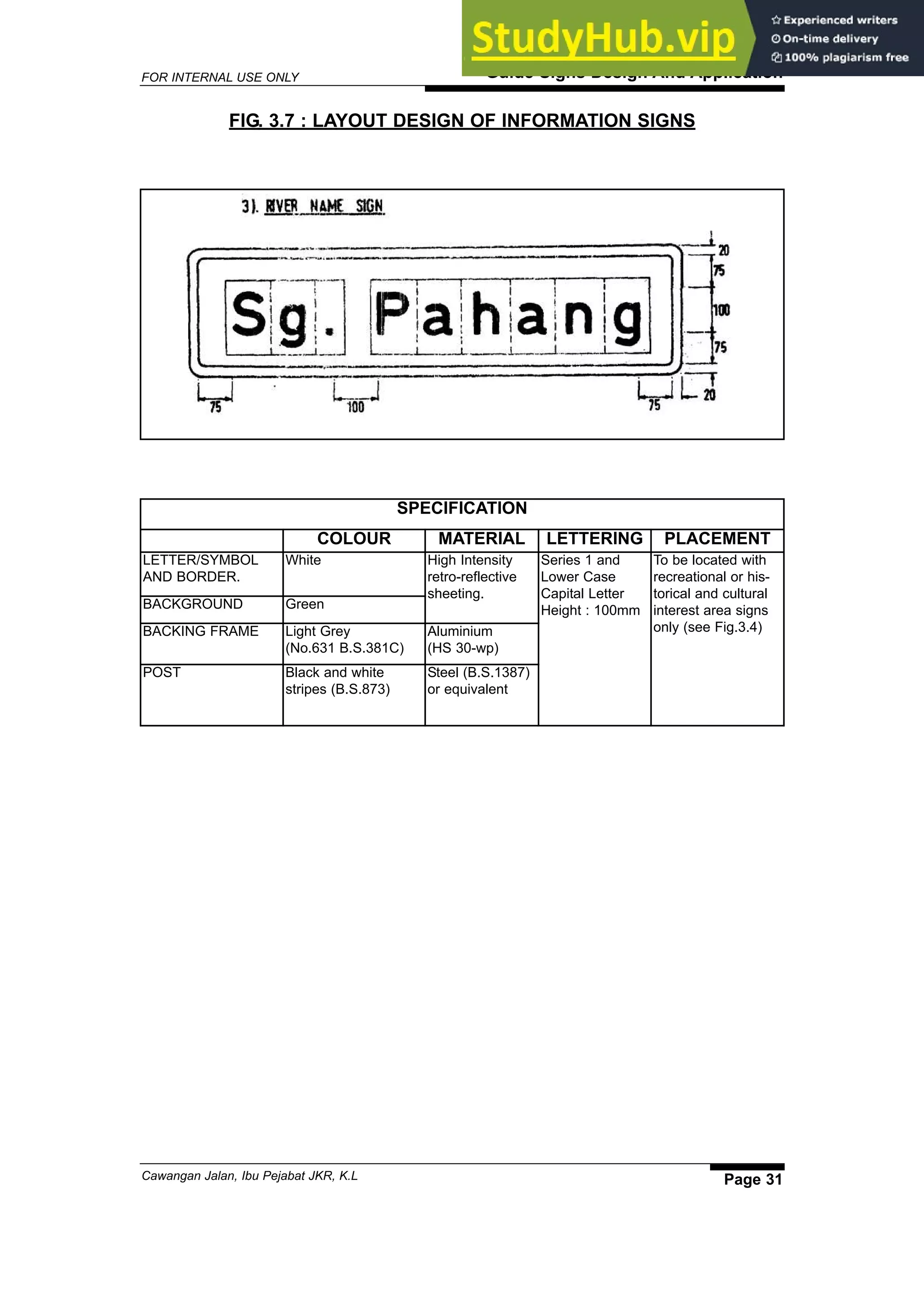 ARAHAN TEKNIK (JALAN) 2E 87 GUIDE SIGNS DESIGN AND APPLICATION JABATAN ...