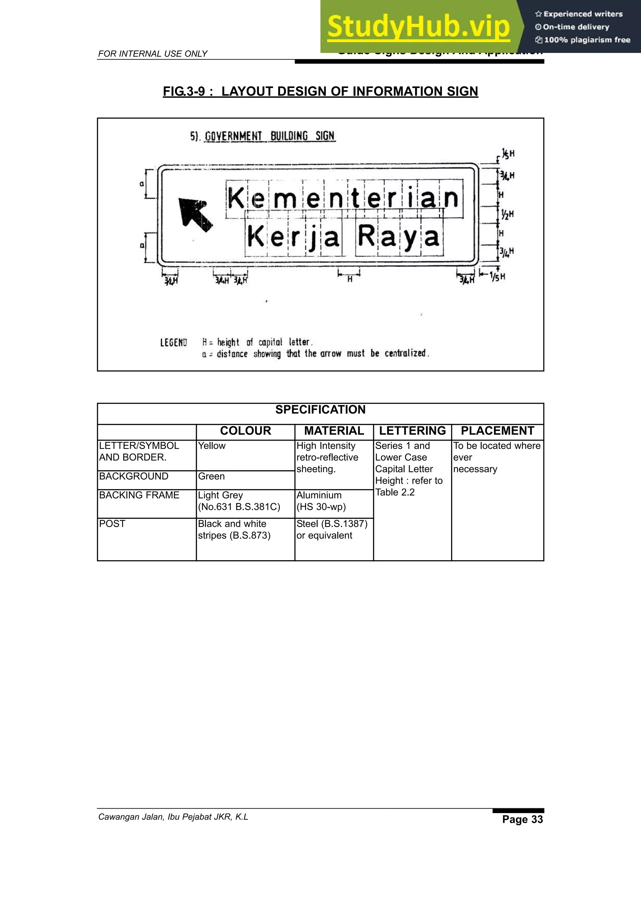 ARAHAN TEKNIK (JALAN) 2E 87 GUIDE SIGNS DESIGN AND APPLICATION JABATAN ...