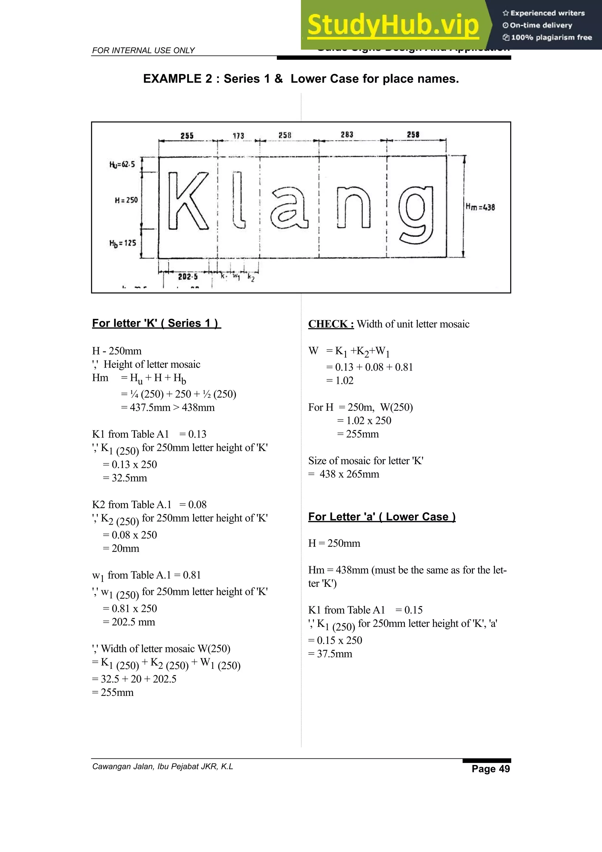 ARAHAN TEKNIK (JALAN) 2E 87 GUIDE SIGNS DESIGN AND APPLICATION JABATAN ...