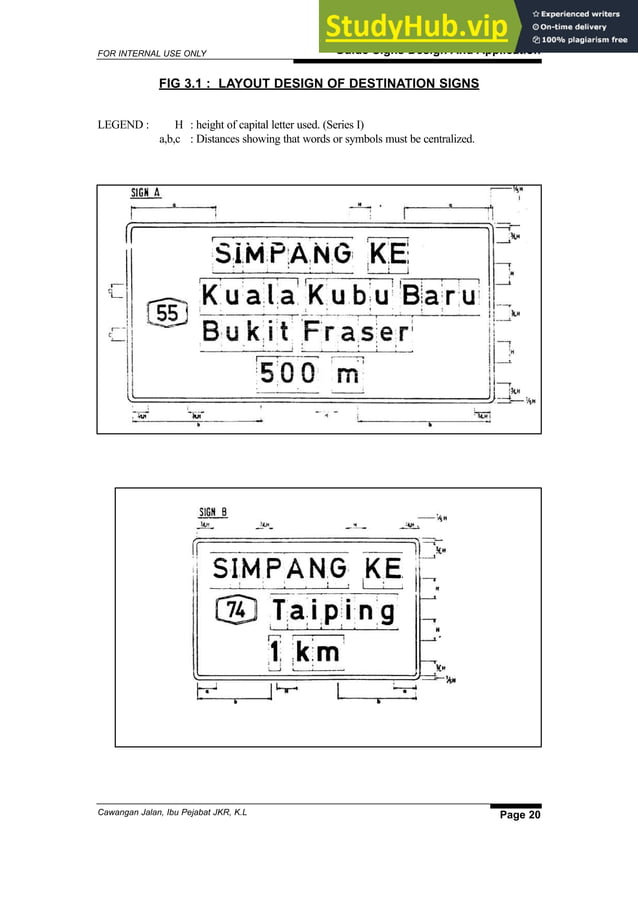 ARAHAN TEKNIK (JALAN) 2E 87 GUIDE SIGNS DESIGN AND APPLICATION JABATAN ...