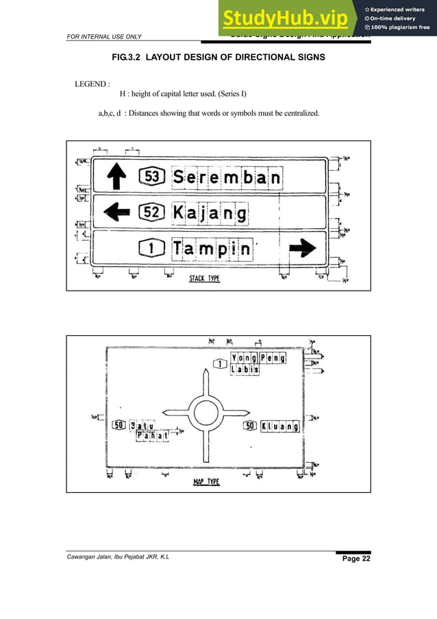 ARAHAN TEKNIK (JALAN) 2E 87 GUIDE SIGNS DESIGN AND APPLICATION JABATAN ...
