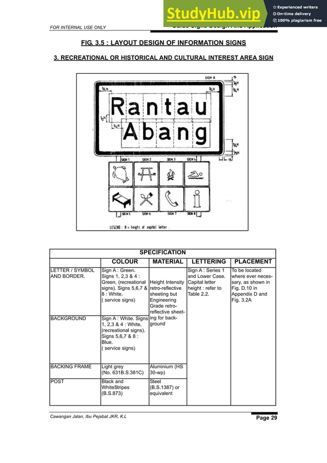 ARAHAN TEKNIK (JALAN) 2E 87 GUIDE SIGNS DESIGN AND APPLICATION JABATAN ...
