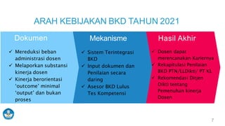 Arah kebijakan bkd dirjen dikti | PDF