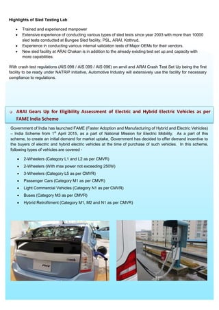 Arai crash test facility at chakan | PDF