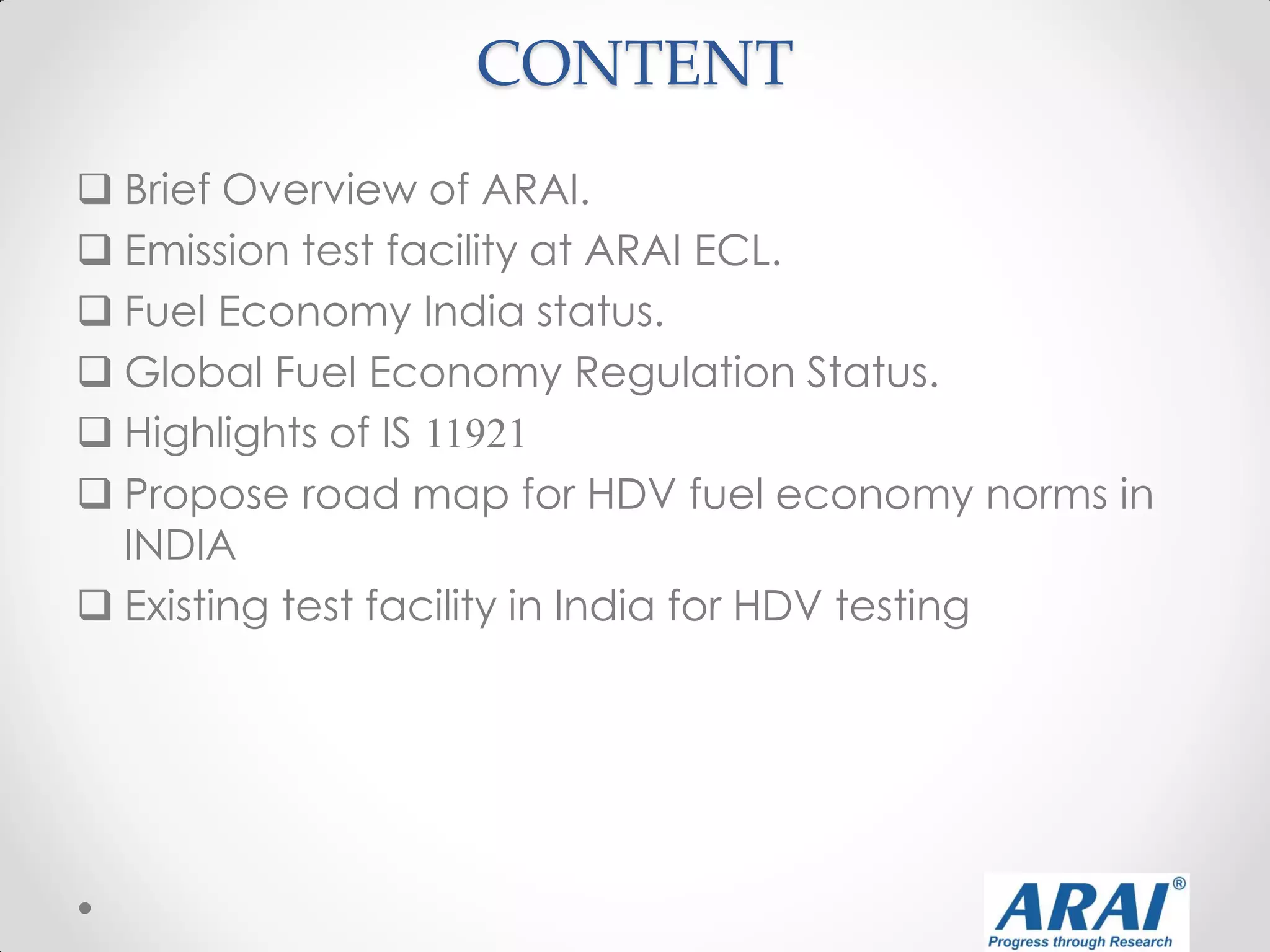 Arai emission testing | PDF
