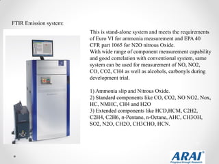 Arai emission testing | PDF