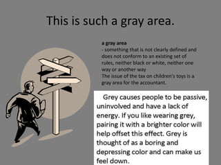 A rainbow of colors-PPT file for idioms for ELL learners | PPTX