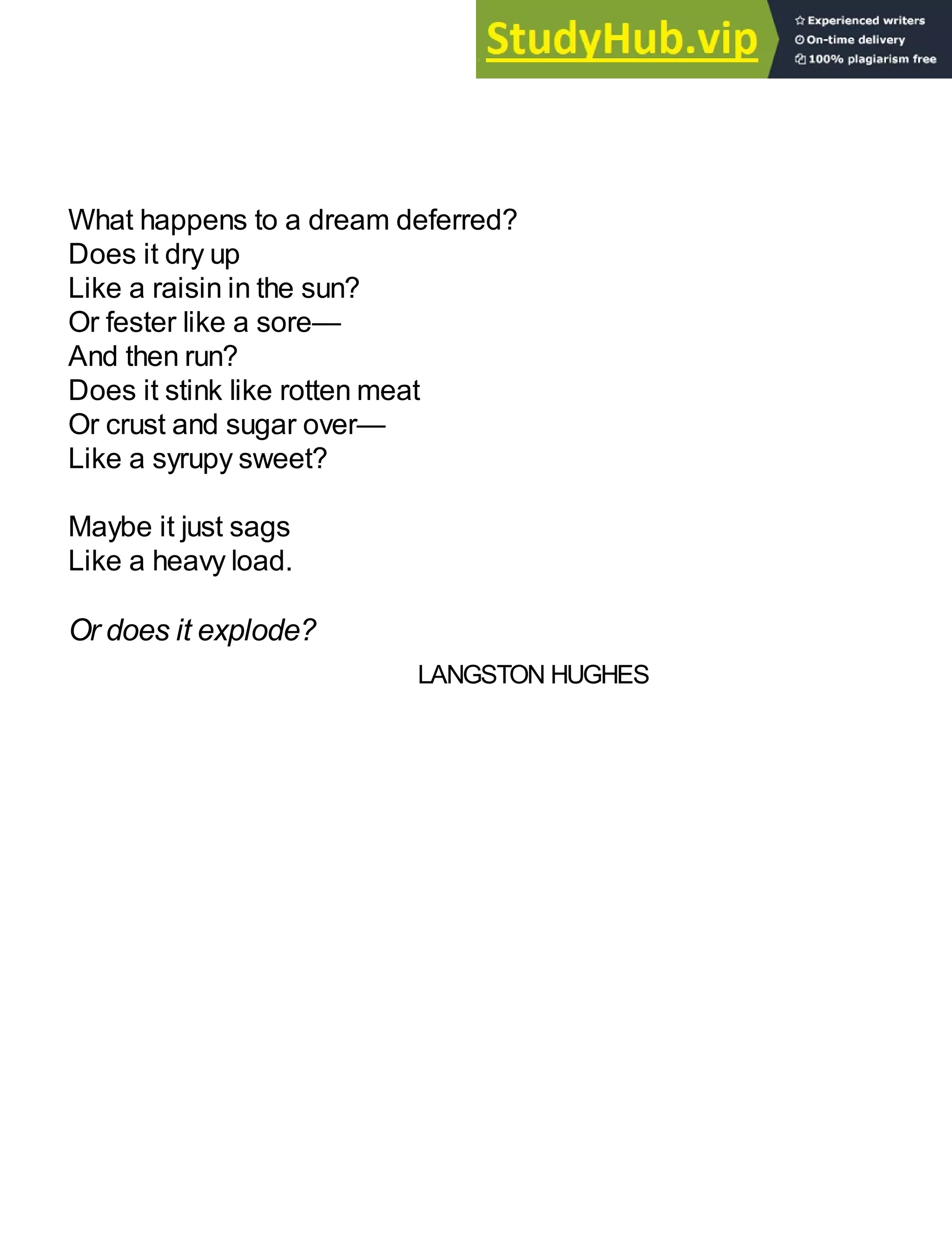 A Raisin In The Sun - Lorraine Hansberry | PDF