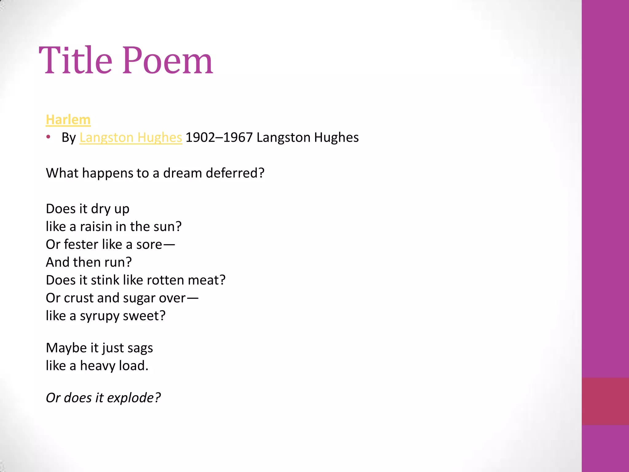 A Raisin in the Sun: Introduction | PPTX