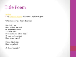 A Raisin in the Sun: Introduction | PPTX