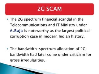 A raja ....2 g scam | PPT