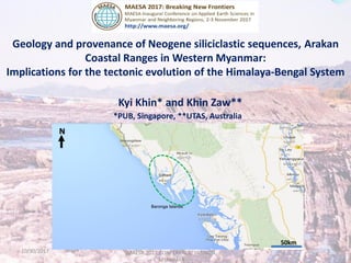 Geology of Neogene sequences in Myanmar's Arakan Coast reveals ...