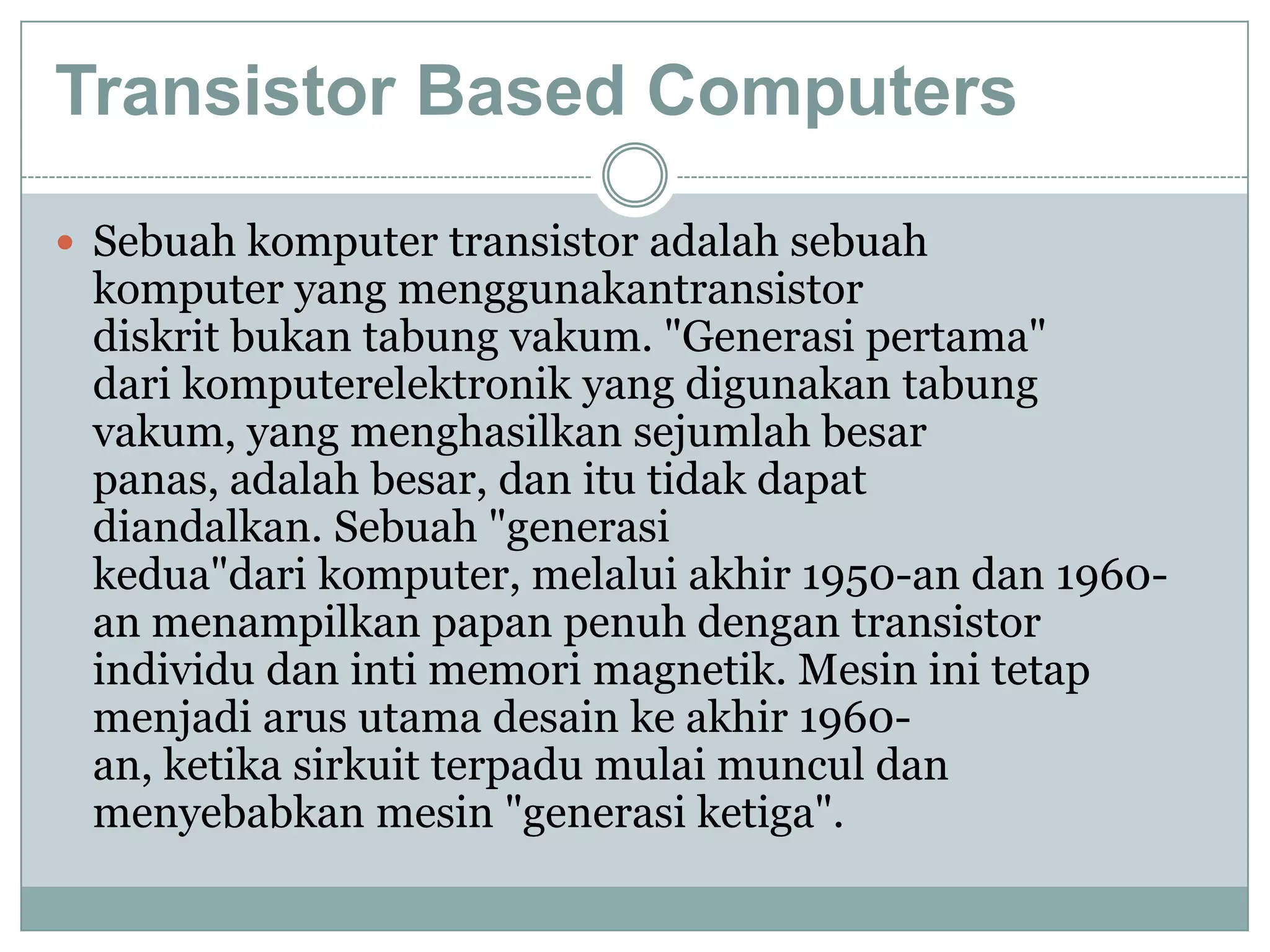 Arsitektur Komputer evolusi | PPTX
