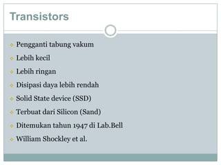 Arsitektur Komputer evolusi | PPT