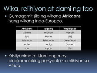 Aral.Pan. (Heograpiya ng Africa | PPTX