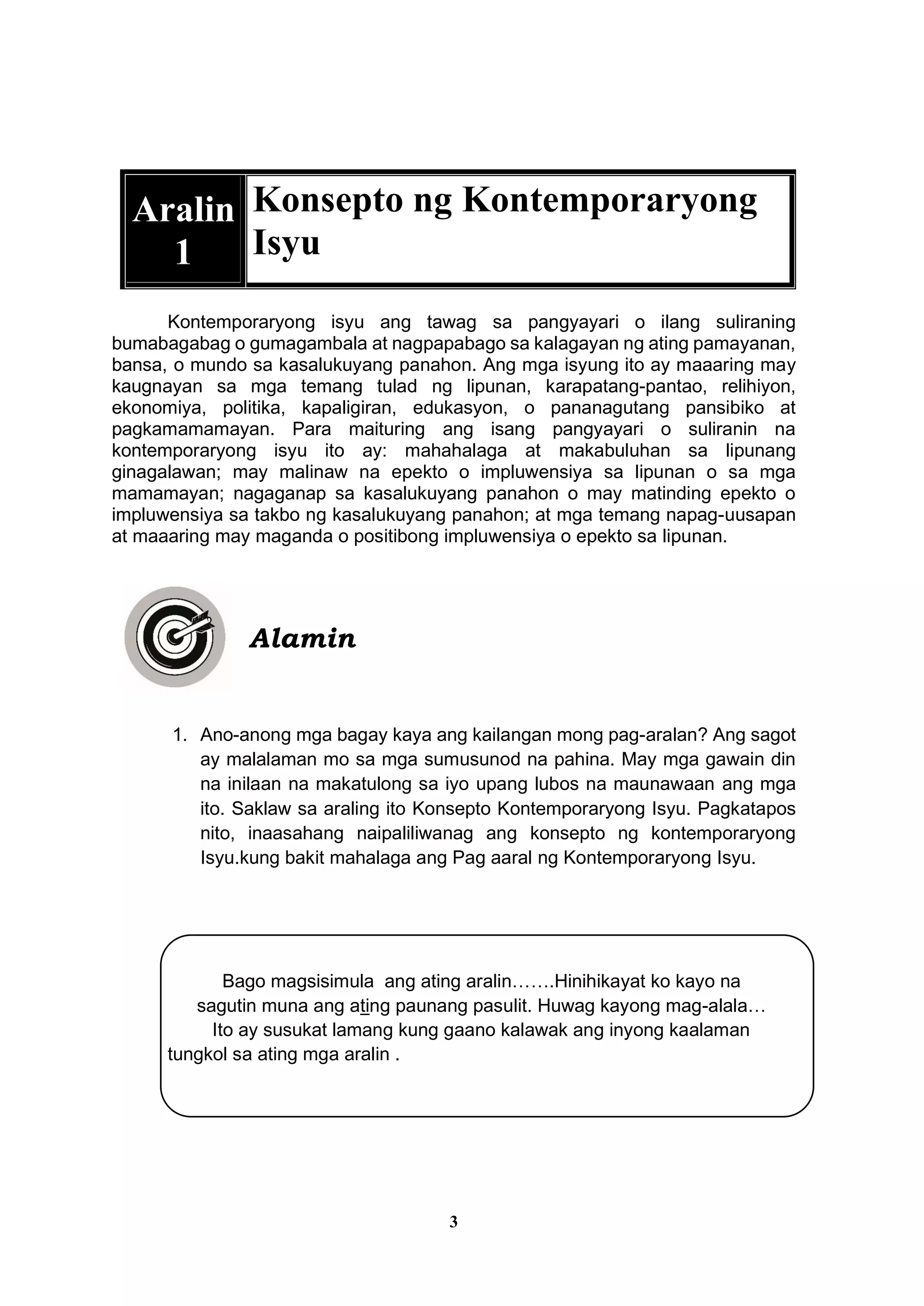 Araling Panlipunan Grade-10 - Learning Module - Quarter 1 - Module 1 4 ...