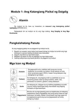 Araling Panlipunan Grade-8 - Learning Module - Quarter 1 - Module 1 | PDF