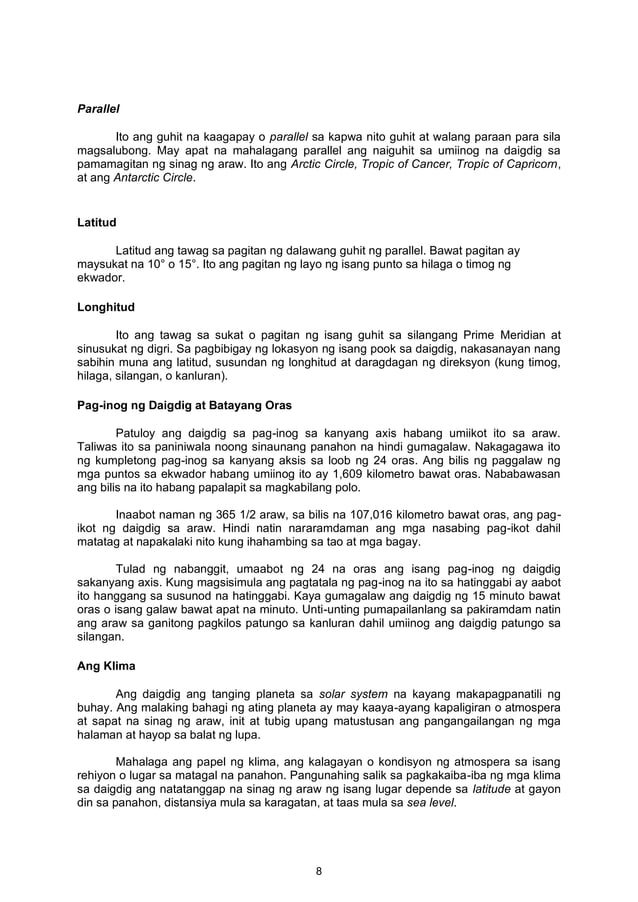 Araling Panlipunan Grade-8 - Learning Module - Quarter 1 - Module 1 | PDF