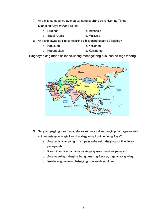 Araling Panlipunan Grade-7 - Learning Module - Quarter 1 - Module 1 | PDF