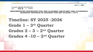 ARAL-Program-Primer For Guidance in Conducting | PPTX