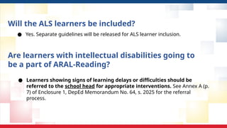 ARAL-Reading DM Orientation for R3 .pptx