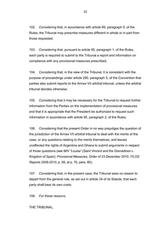 Ara libertad judgement itlos highlighted | PDF