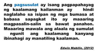 Pagsulat sa Filipino sa Piling larang- Aralin 1 | PPTX